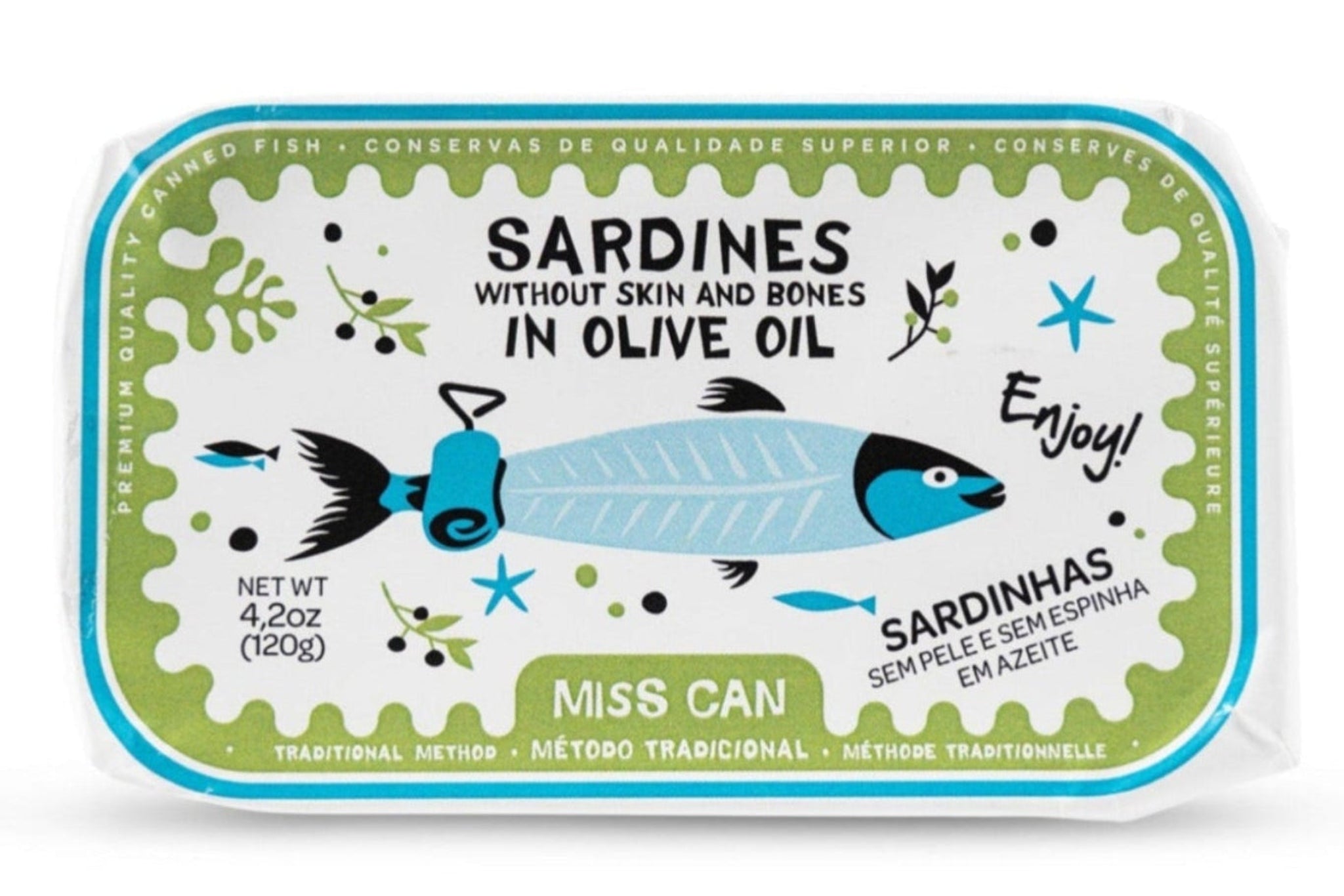 Sardines without skin & bones in olive oil – Miss Can USA